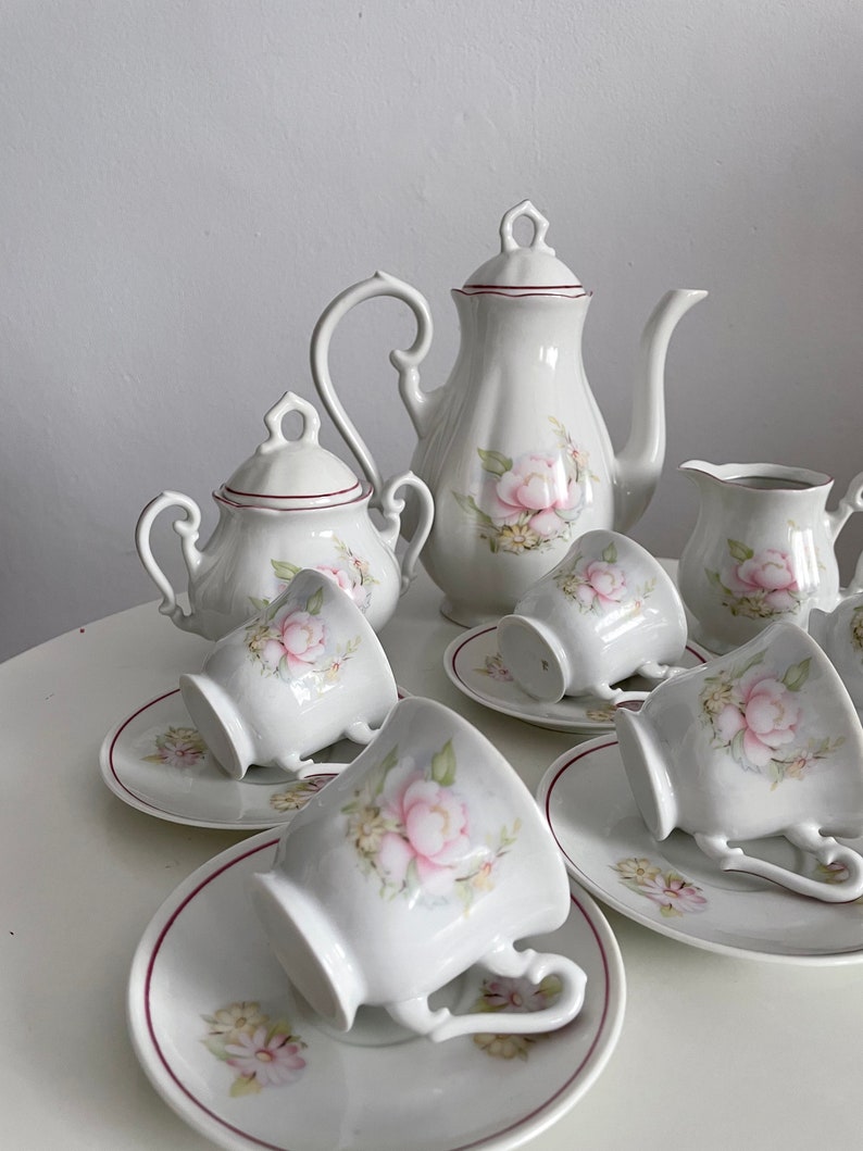 Vintage Coffee /mocca Set Porcelain Slav - Etsy