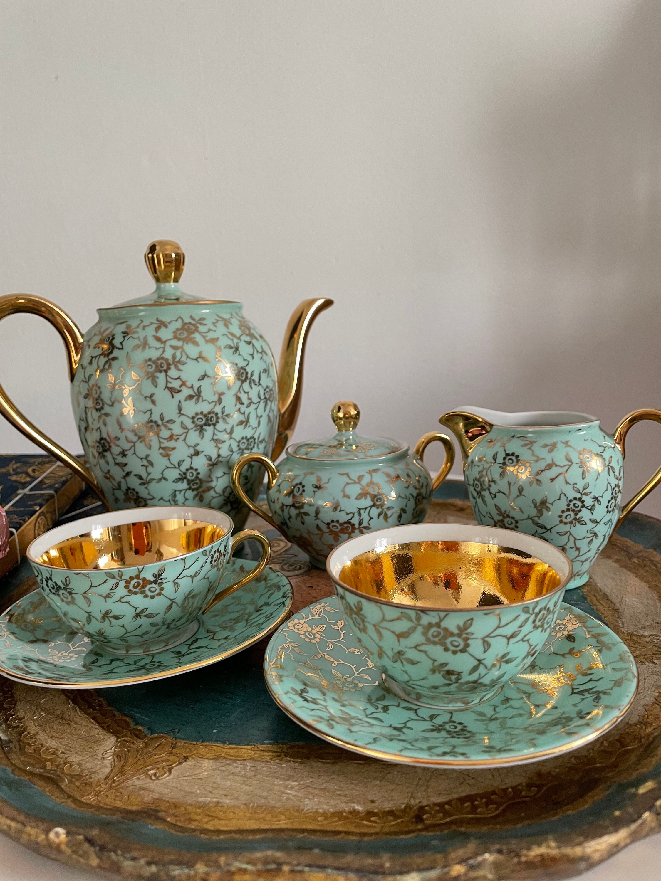Vintage German Porcelain Coffee Set Demitasse Coffee Set of - Etsy