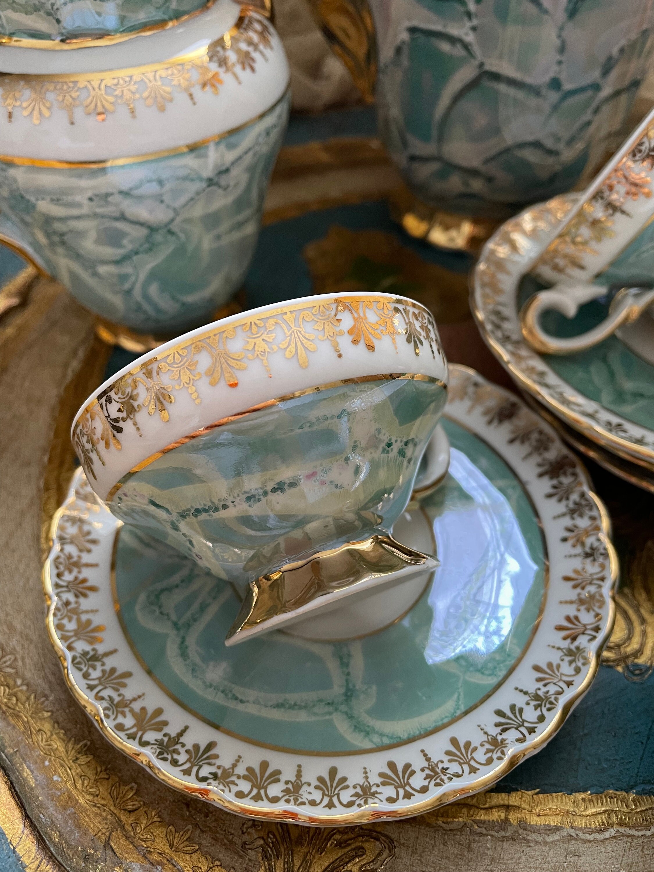 Vintage Bavaria Porcelain Coffee Set / Demitasse Coffee Set of - Etsy
