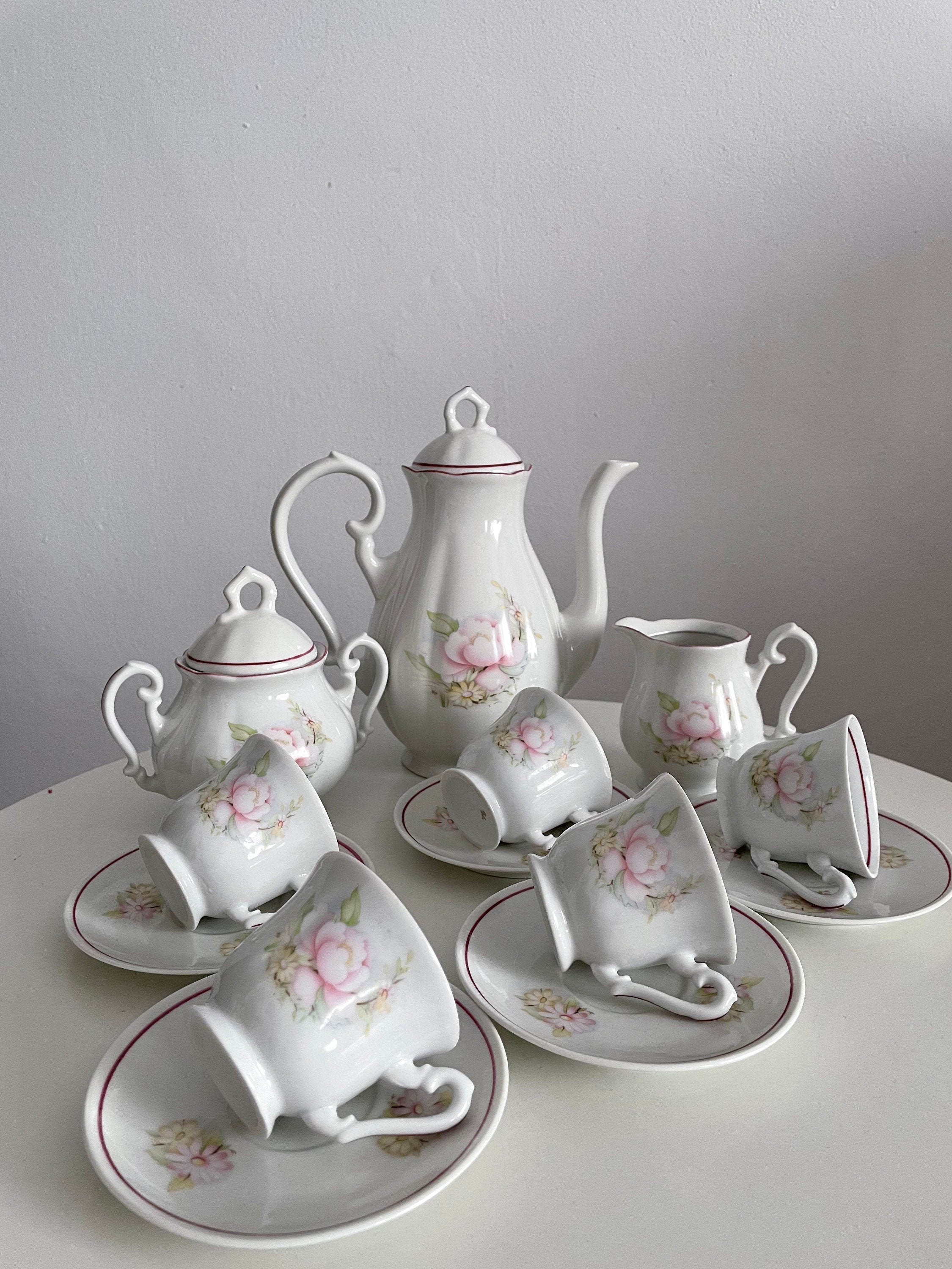 Vintage Coffee /mocca Set Porcelain Slav - Etsy