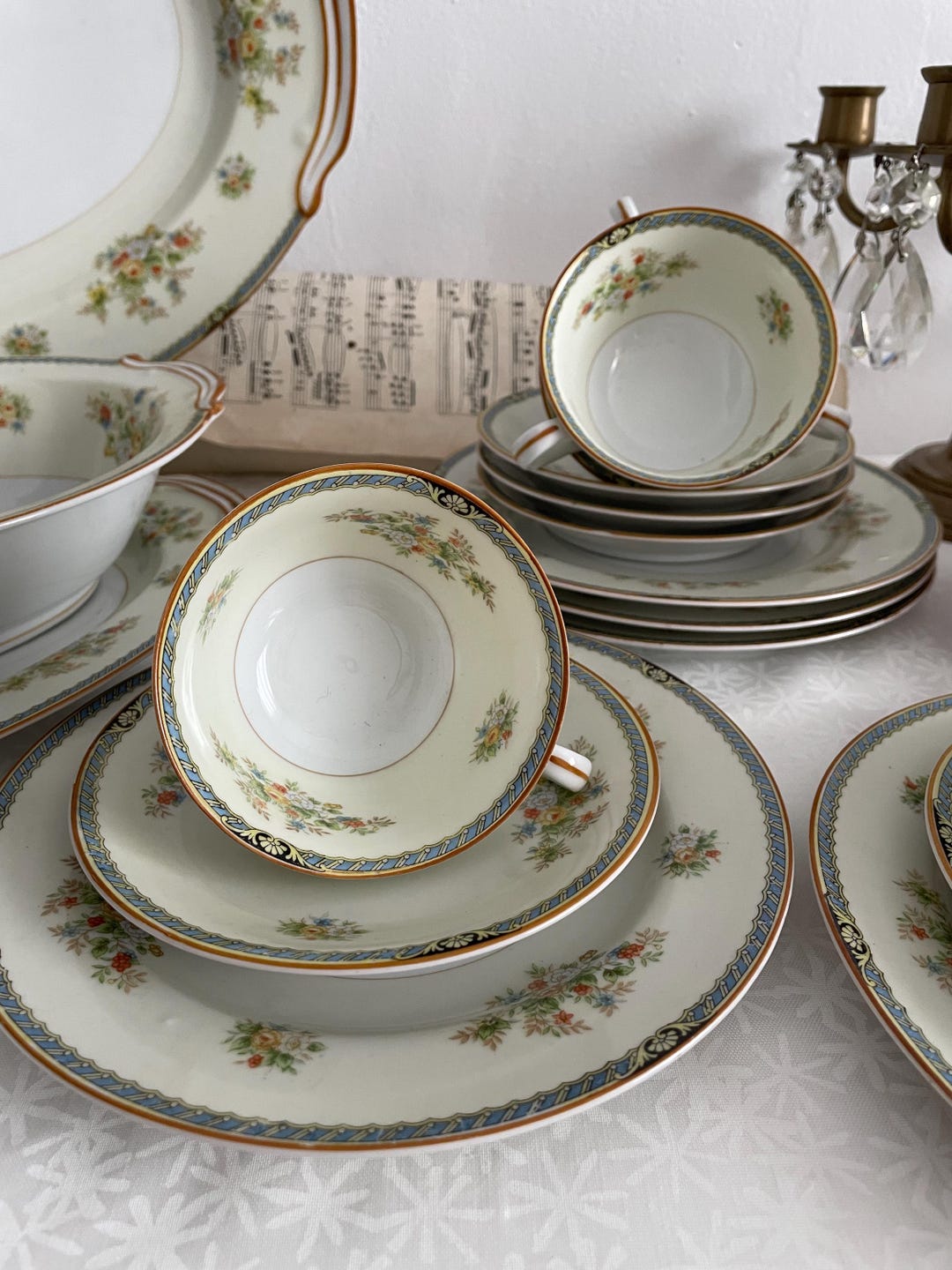 Vintage Rose China Porcelain Tea Set / Coffee Service Set of 5 - Etsy