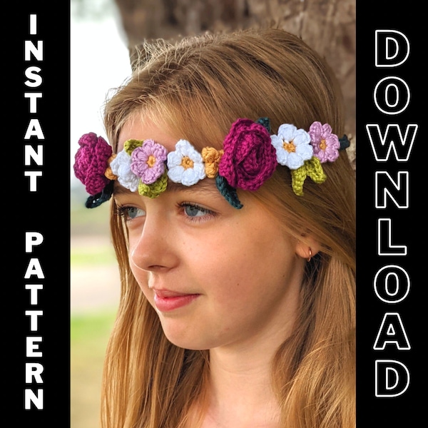 Crochet Flower Crown - Etsy