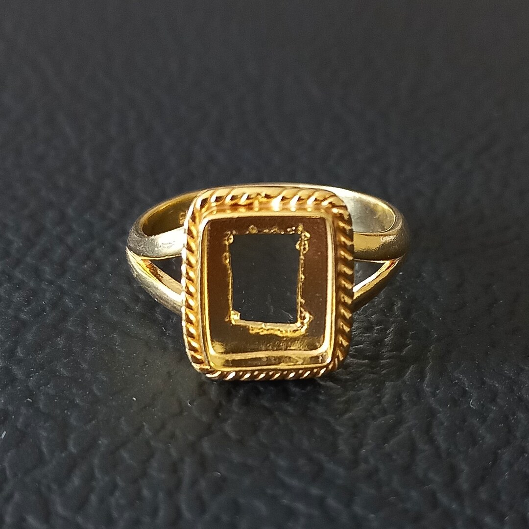 925 Sterling Silver Gold Plated Wire Wrapped Bezel Cup Open Blank ...