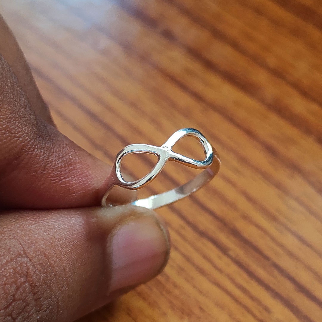 925 Sterling Silver Plain Infinity Design Ring, Fantastic Infinity Ring, Ring for Women, Dainty ...