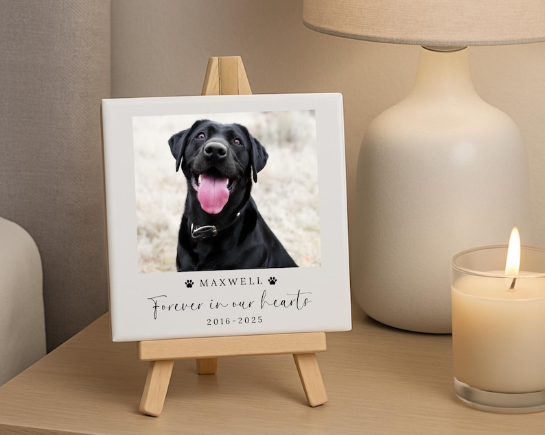 Personalised Dog Memorial Ceramic Photo Tile Pet Loss Gift - Etsy