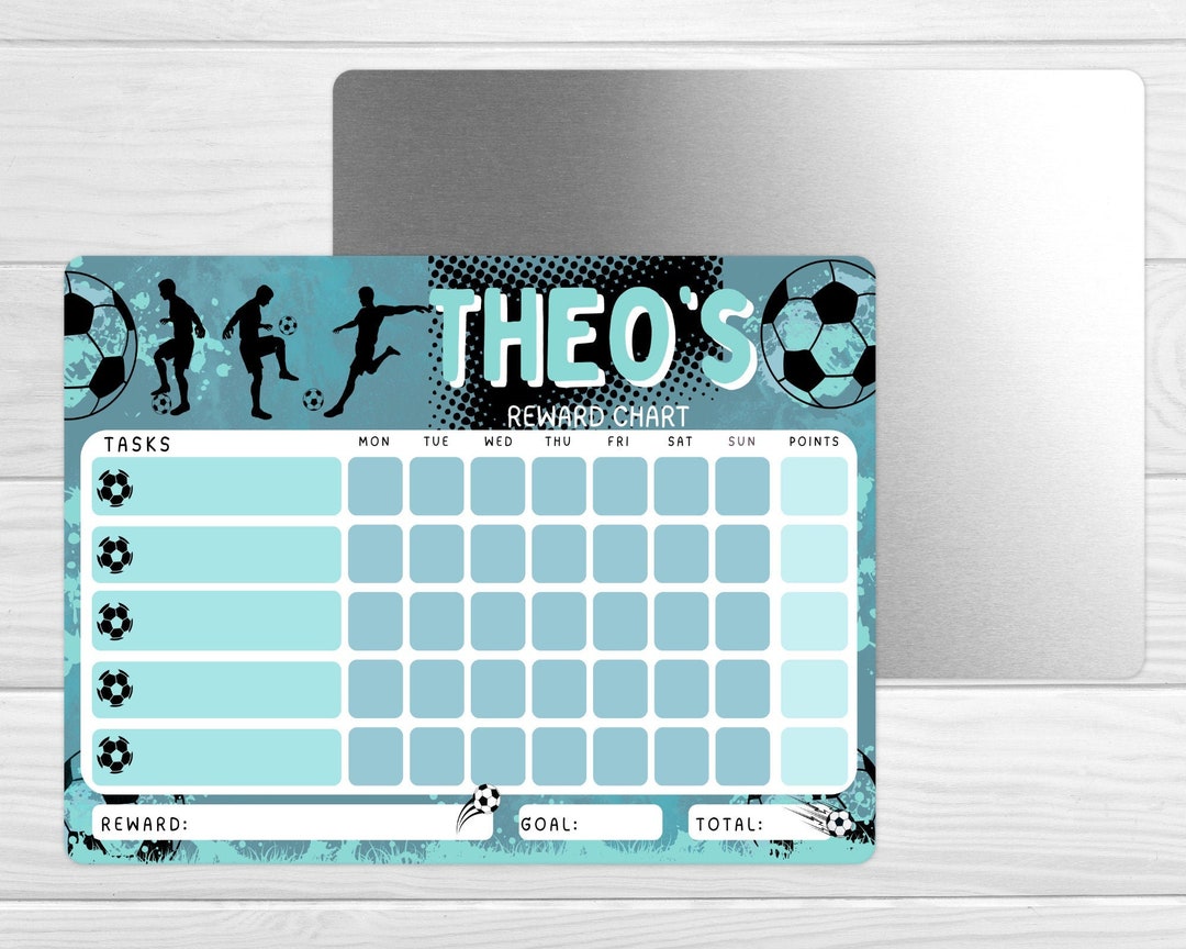 Personalised Wipeable Reward Chart Kids Chore Dry Erase Daily Task ...