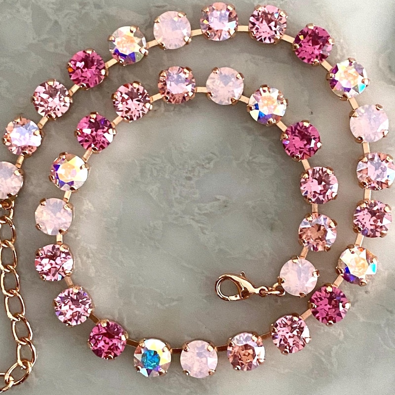 Pink Necklace - Etsy