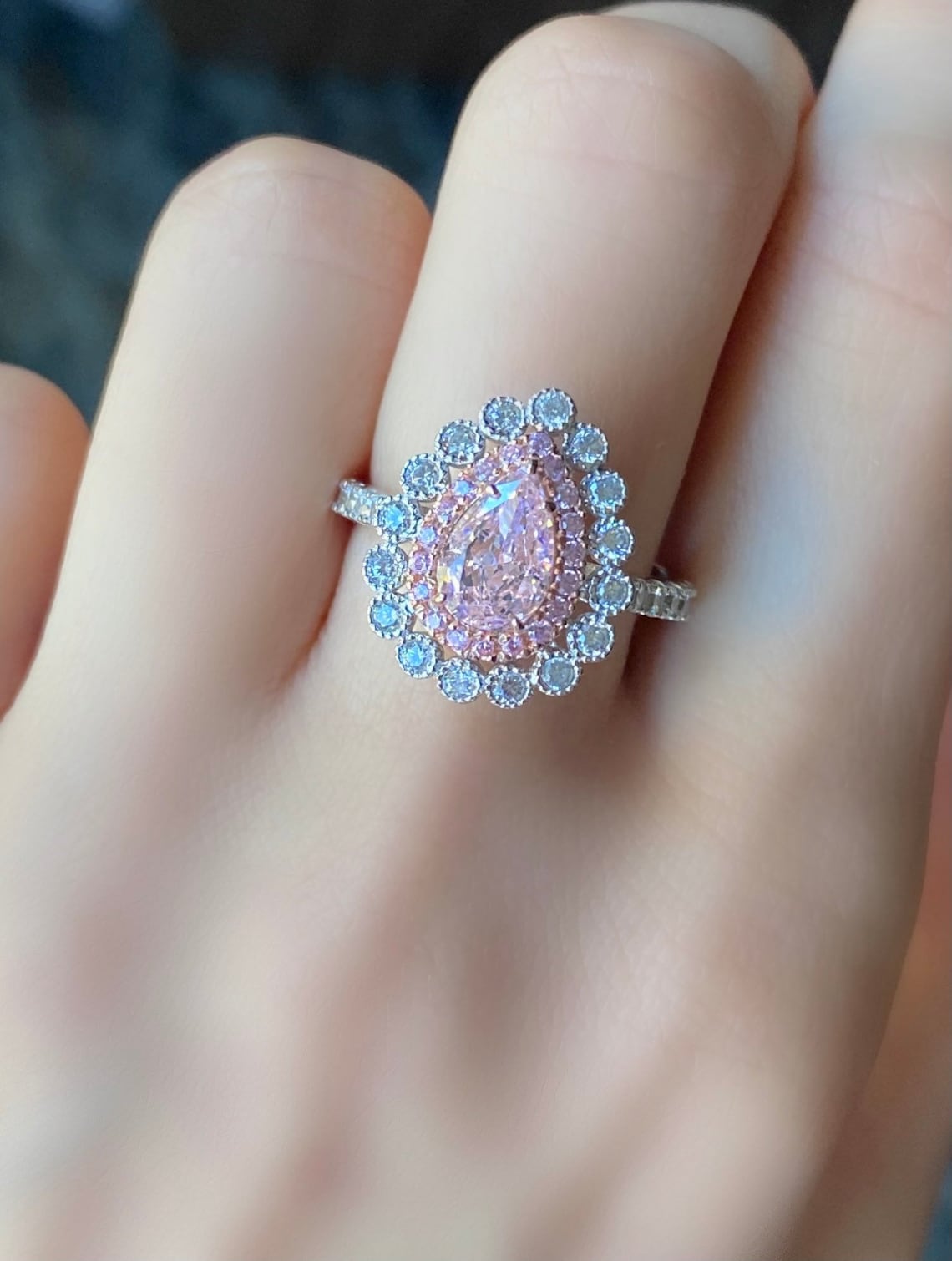 LAST SIZES Vintage Pink Diamond Engagement Rings for Women | Etsy