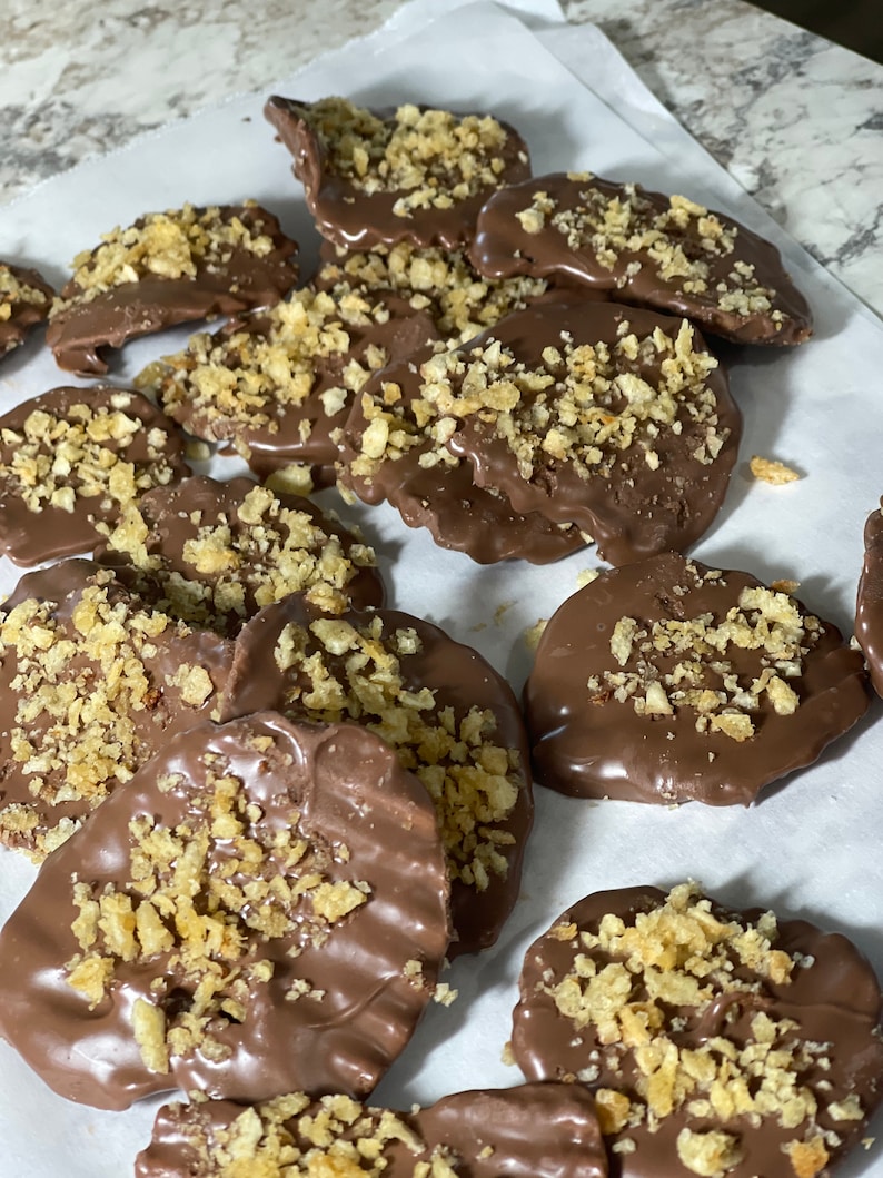 Chocolate Covered Potato Chips: Sweet & Salty Treat (1 Lb) - Etsy