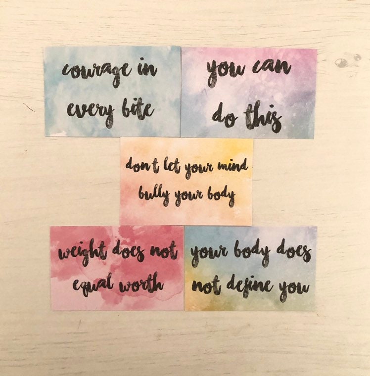 10 Eating Disorder Recovery Cards - Etsy UK