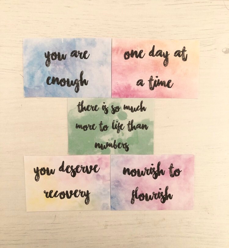 10 Eating Disorder Recovery Cards - Etsy UK