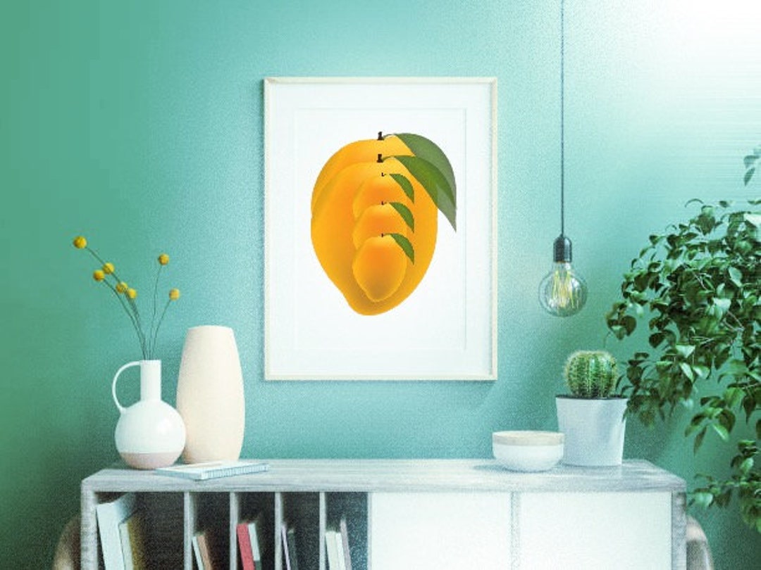 Digital Print Wall Art Clipart Sublimation Fabric T Shirts Mugs Mango ...