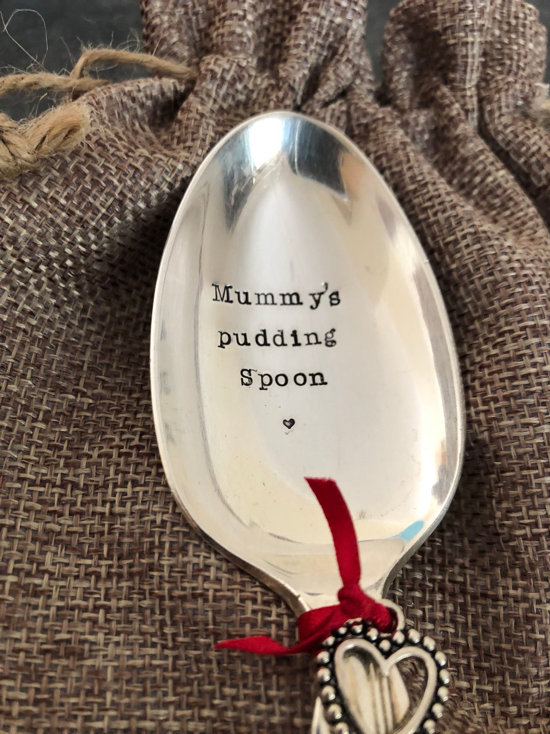 Mummy's pudding spoon...Silver plated vintage dessert spoon only for ...
