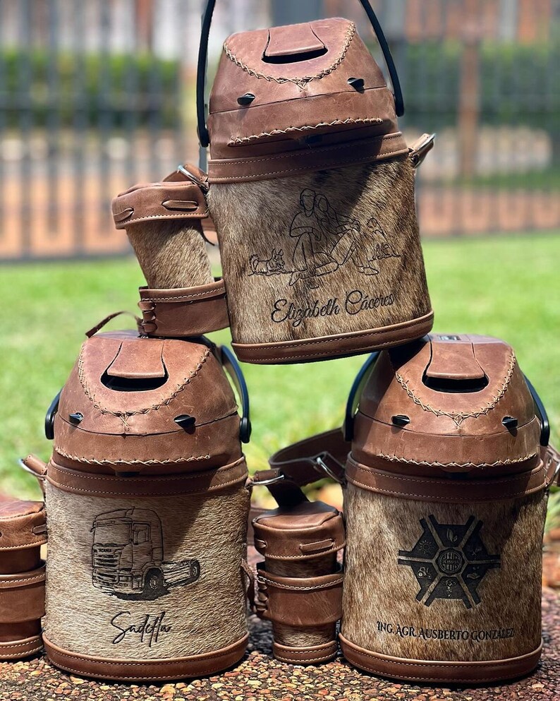 Mate Set, Terere Set, Personalized Engraved Thermos, Leather Covered ...