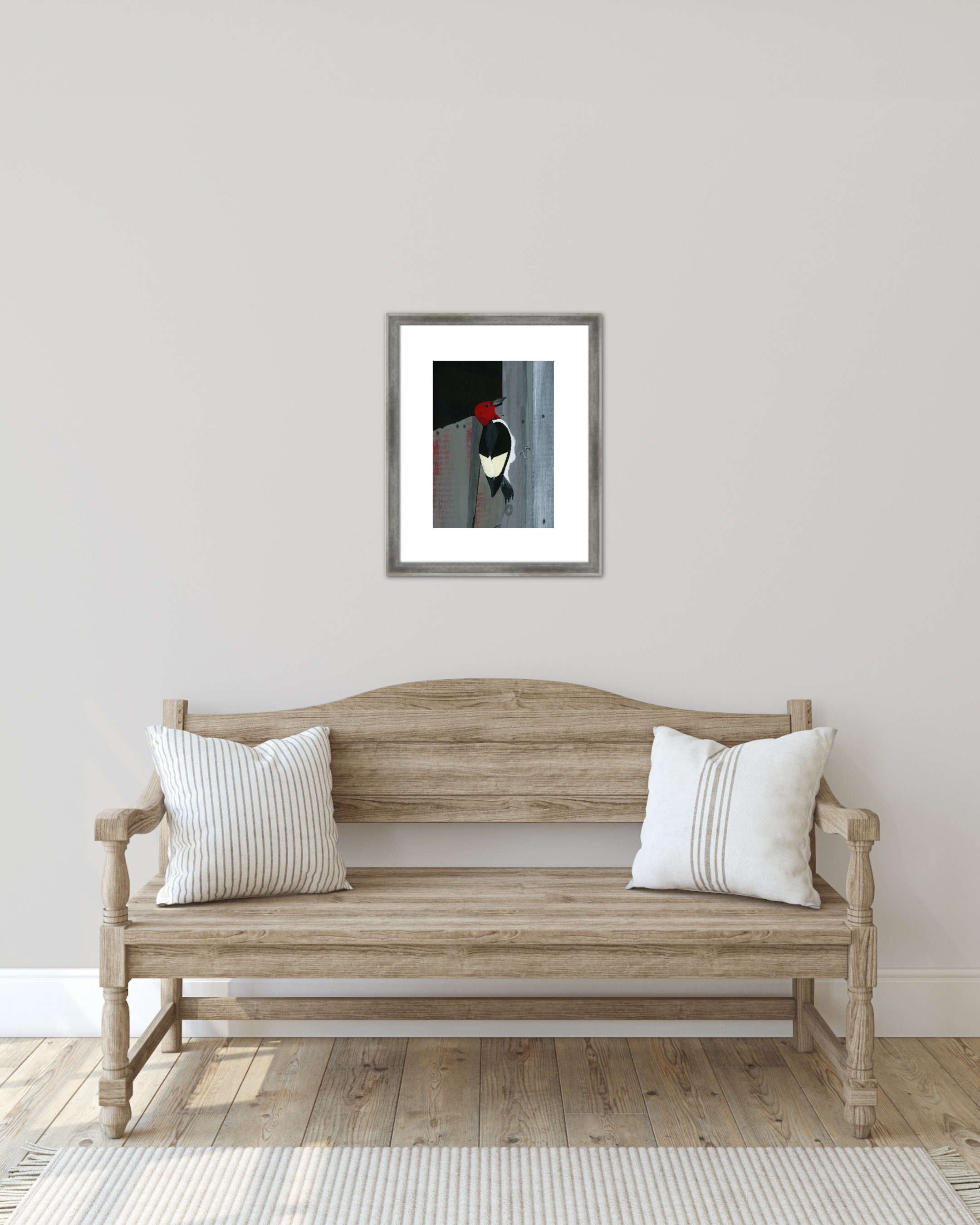 Signed Print of the Original Acrylic Painting on Canvas, Red Headed ...