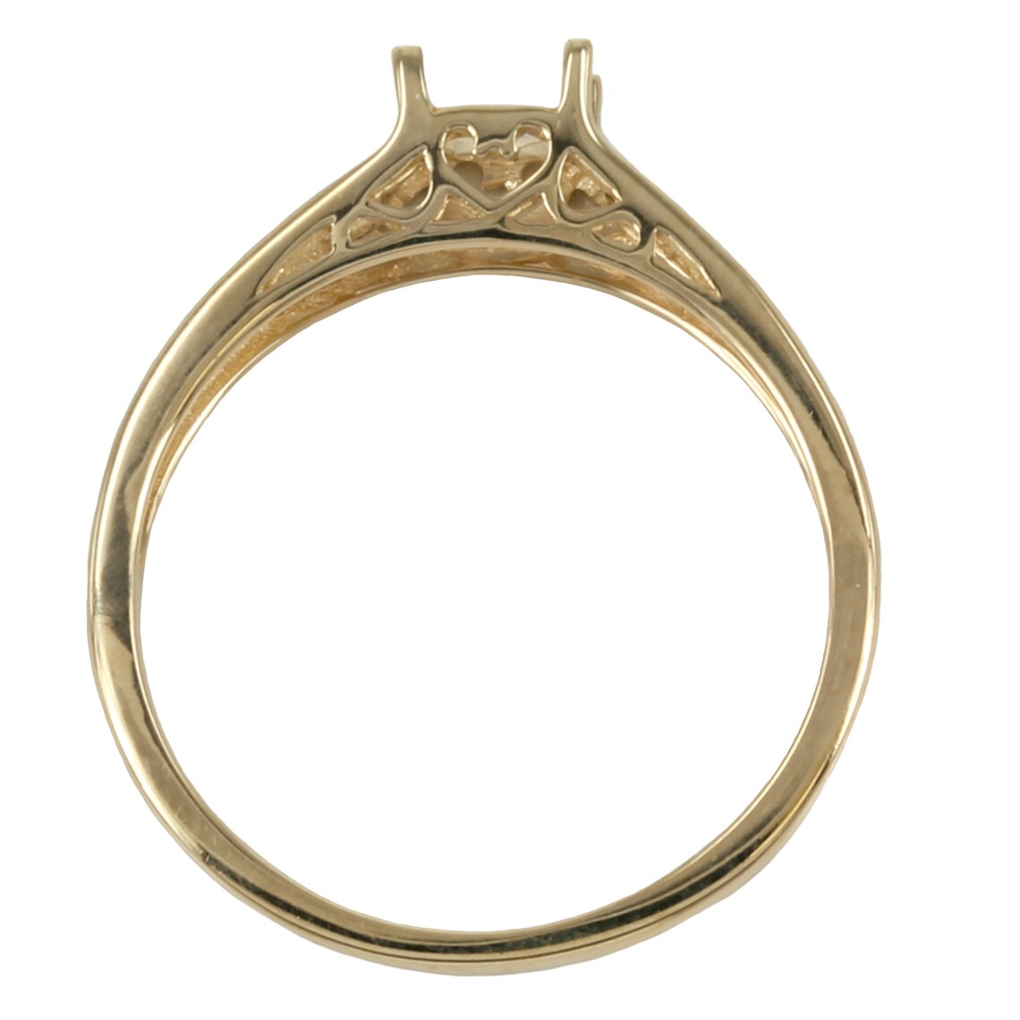 14K Gold Fancy Gallery Ring for 5mm Round Stones | MTR199K14 - Etsy