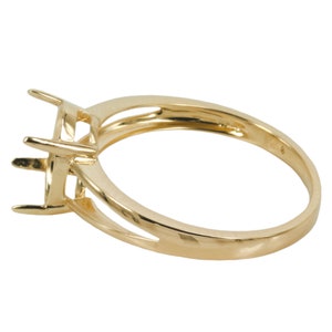 14K Gold Classic Split-shank Ring Setting With Oval Prongs Mounting ...