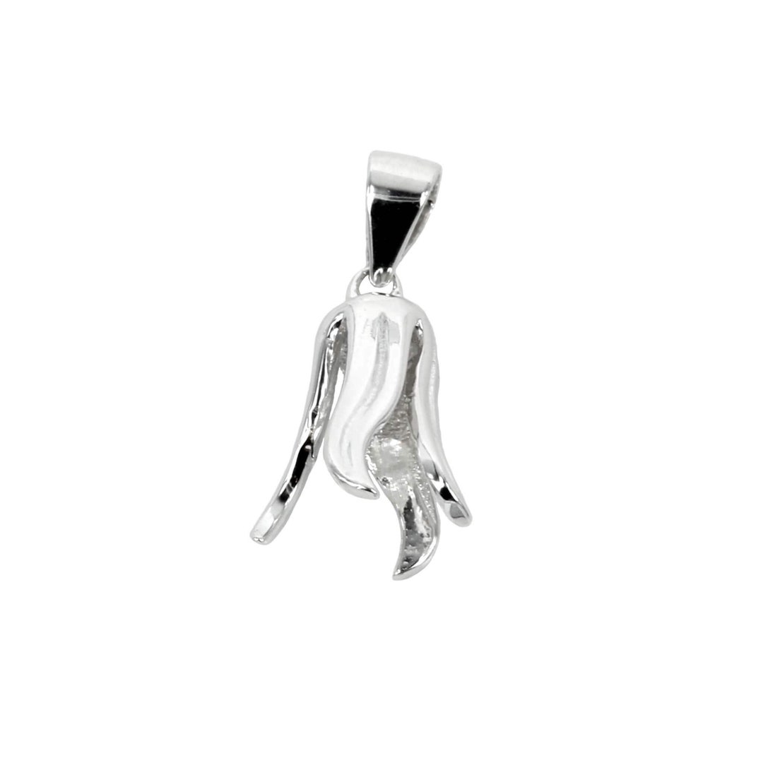 Flames Motif Glue-on Cap Pendant Setting With Pear Bezel Mounting ...