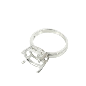 Jeweler Ring Peg Setting Basket Style With Four-prong Oval Prongs ...