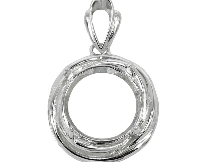 Round Nested Loops Pendant With Soldered Loop and Bail in - Etsy