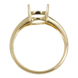 14K Gold Classic Split-shank Ring Setting With Oval Prongs Mounting ...