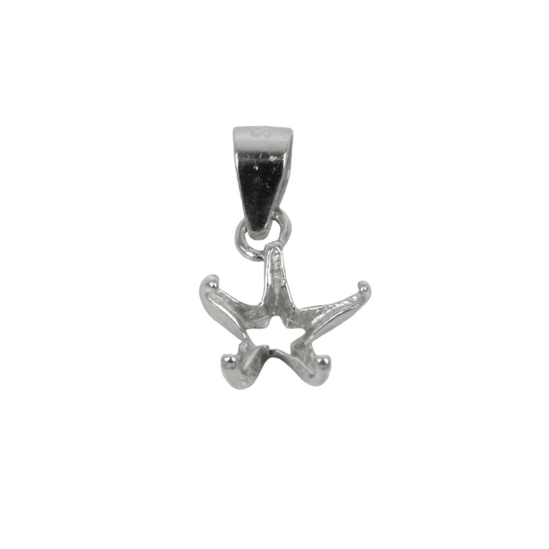 5-prongs Pendant Setting With Round Prongs Mounting Including Bail in ...