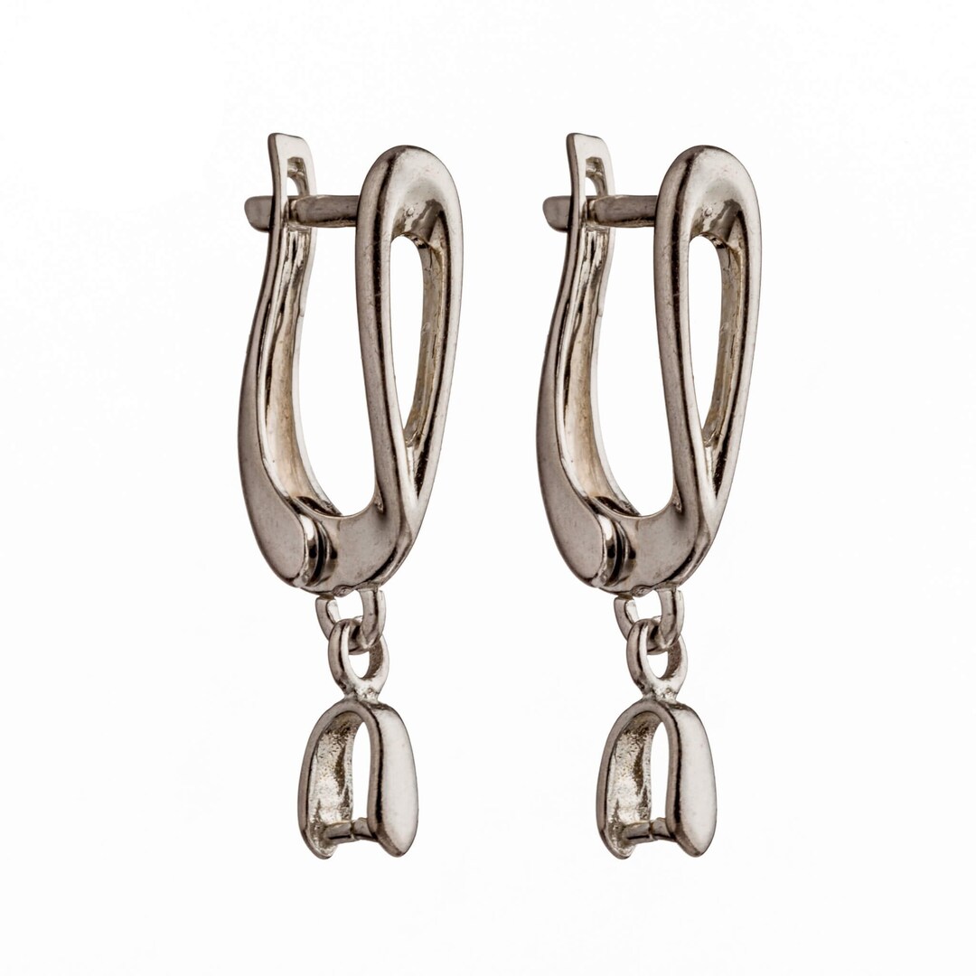Lever Backs With Pinch Bail Mounting in Sterling Silver | EW640 - Etsy