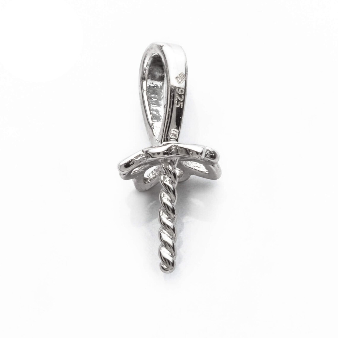 Bail With Cup & Peg Pearl Mounting in Sterling Silver 12.1x5mm | LJ620 ...
