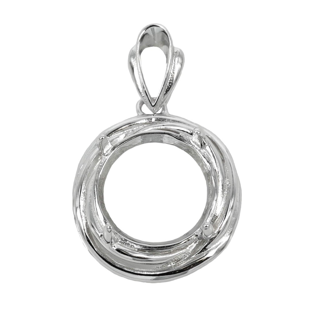 Round Nested Loops Pendant With Soldered Loop and Bail in Sterling ...