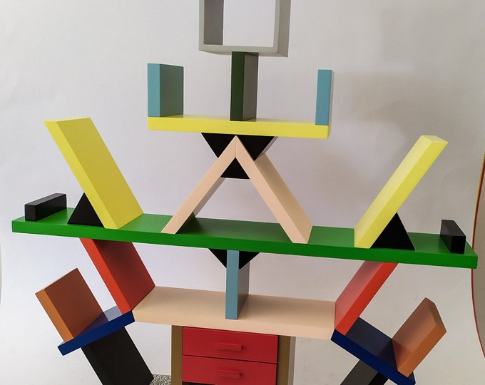 Carlton Bookcase Miniature 1:4 Design Ettore Sottsass Vintage Supplies ...