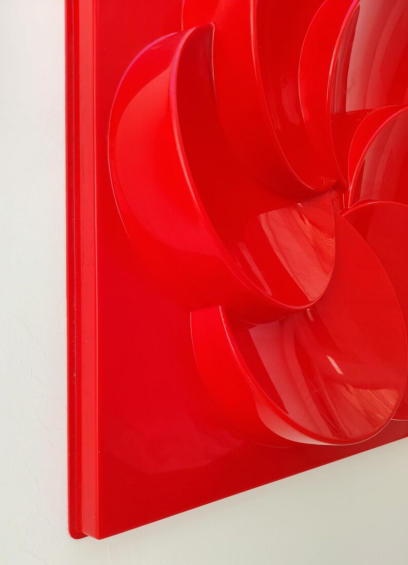 Set of 2 Ikea Rabatt Wall Panels, Red, Vintage Space Age Design, 1990s ...