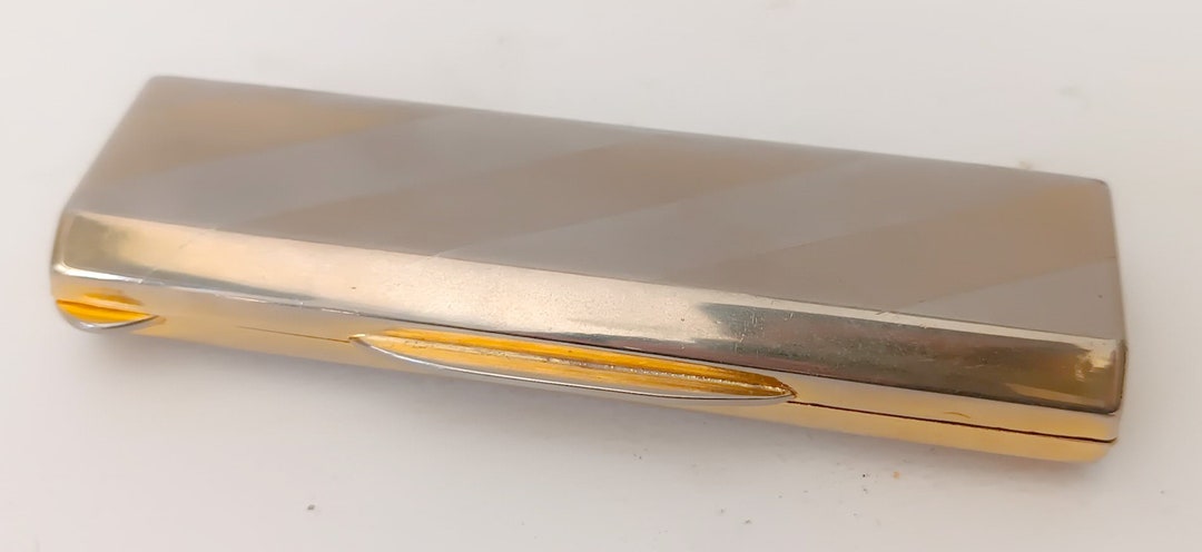 Vintage Snuff Box Cigarette Holder or Pen Holder in Brass and Metal ...