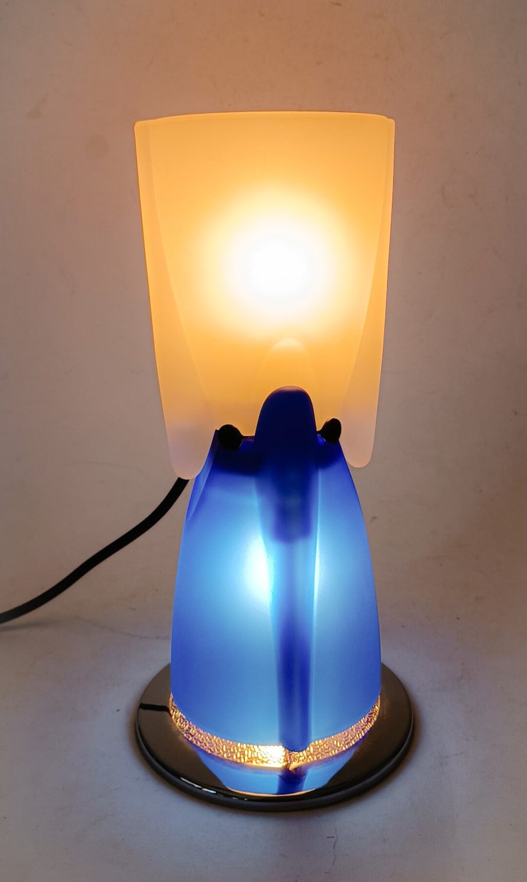 Tam Tam 1 Sirrah Double Glass White Blue Table Lamp Design P. King S ...
