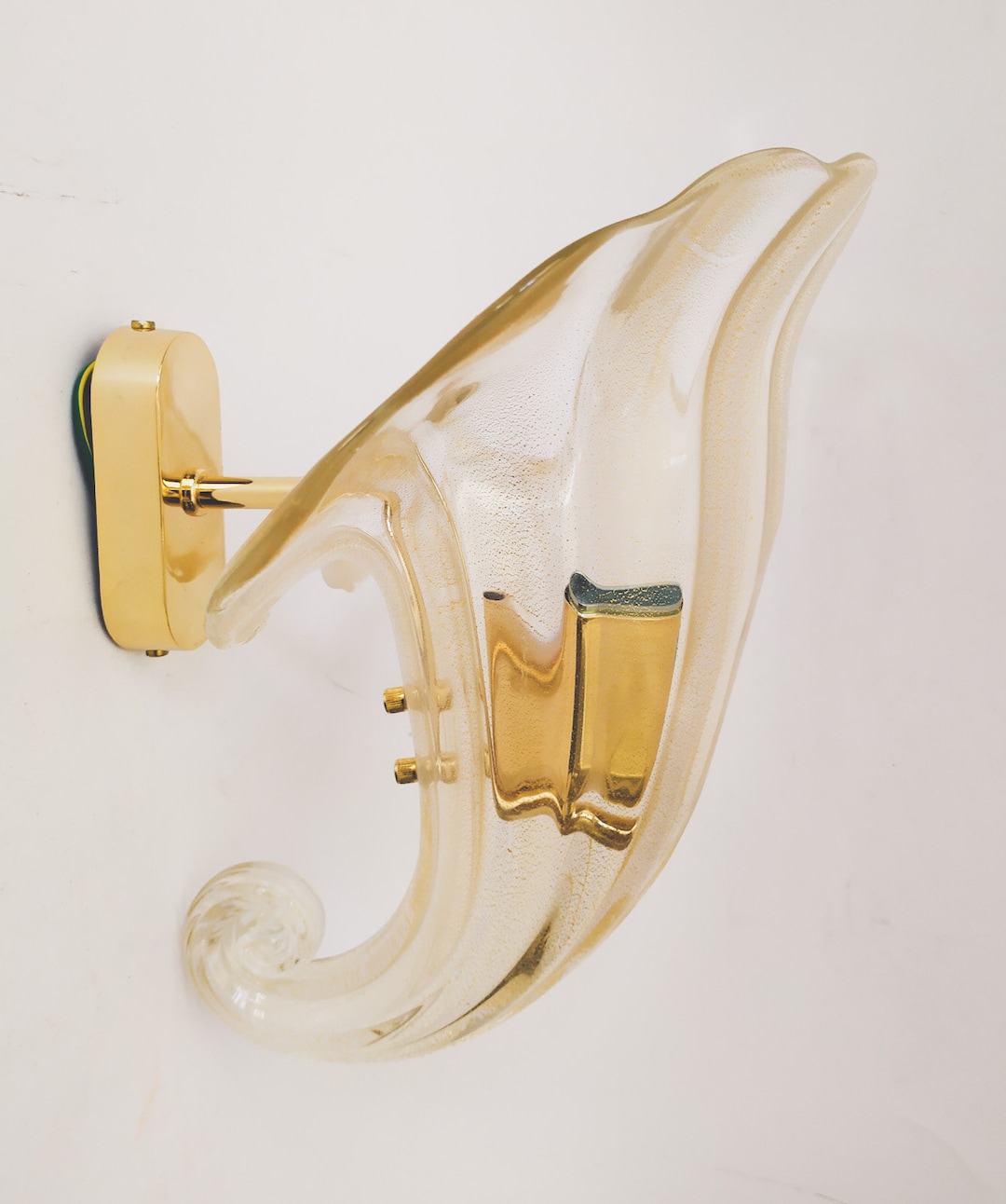 Cornucopia Applique Wall Light Vintage Italian Design Transparent ...
