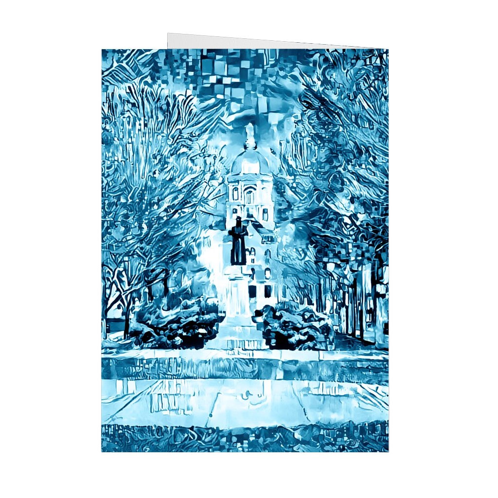 Statue of Father Sorin at Notre Dame - Blank Greeting Cards - Etsy