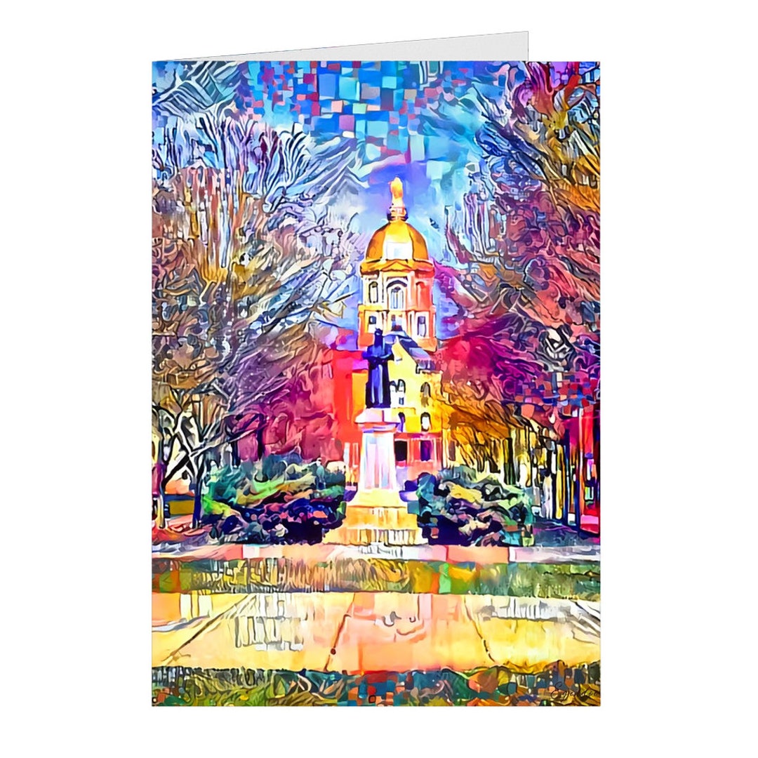 Statue of Father Sorin at Notre Dame - Blank Greeting Cards - Etsy