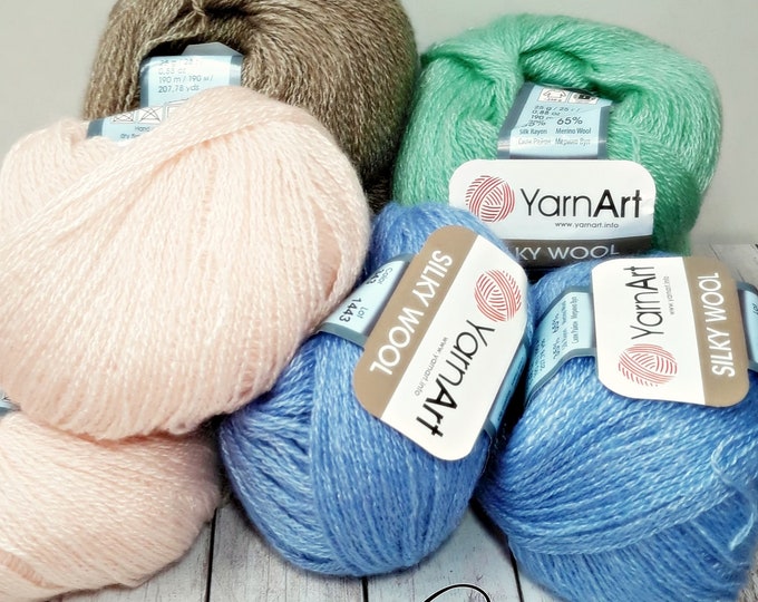 Merino Wool and Blend Silky Yarn, Made in Turkey, the Company "yarnart ...