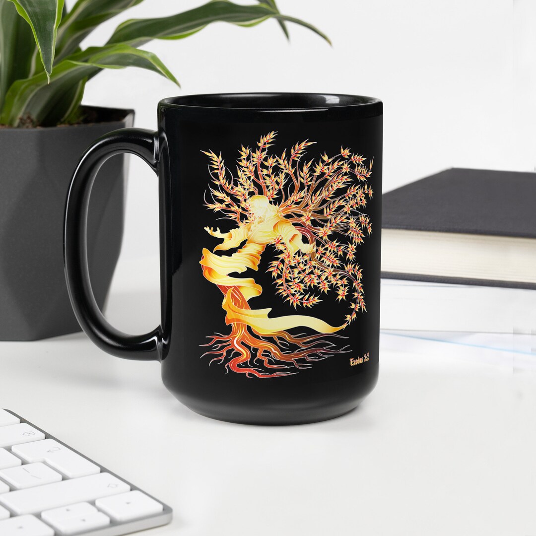 Unique Coffee Mug | Exodus Burning Bush | God Appeared to Moses | Avotl ...