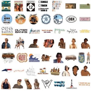 Mixed Outer Banks Stickers, OBX, Tv Show, JJ Maybank, John B, Treasure ...