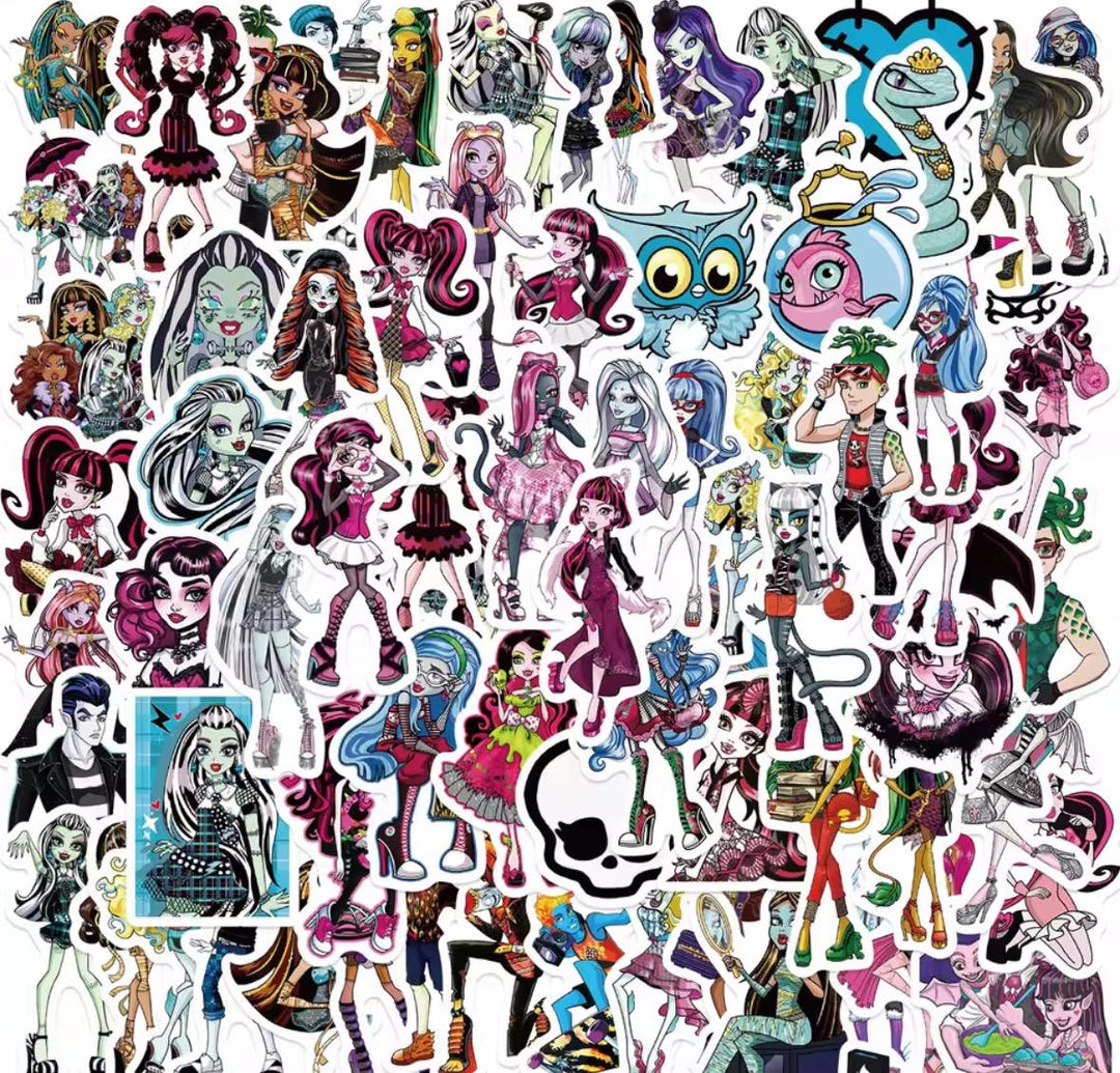 Mixed Monster High Stickers, Diary, Laptop Luggage, Skateboard, Anime ...