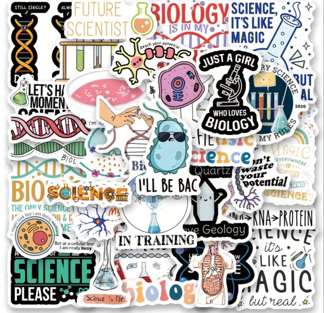 Mixed Science Stickers, Chemistry, Biology, Revision, Exams, Journal ...