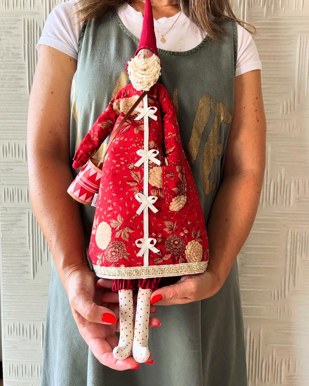 Papai Noel, Boneca Tilda Santa, Decoração De Natal - Etsy Canada