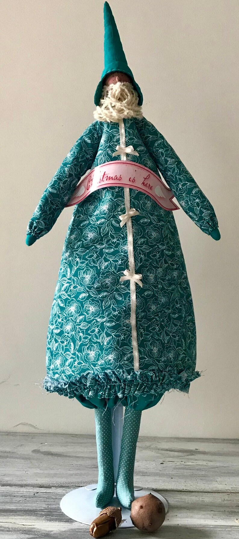 Papai Noel, Boneca Tilda Santa, Decoração De Natal - Etsy