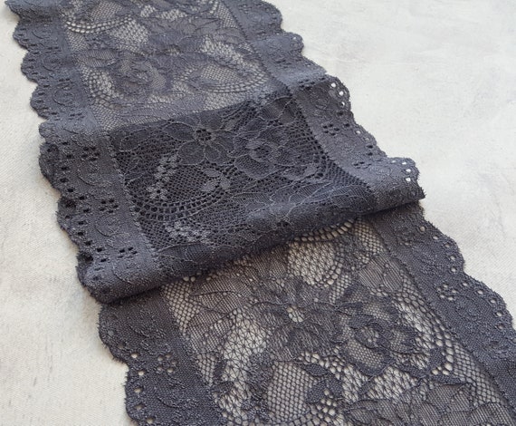 Grey stretch lace store