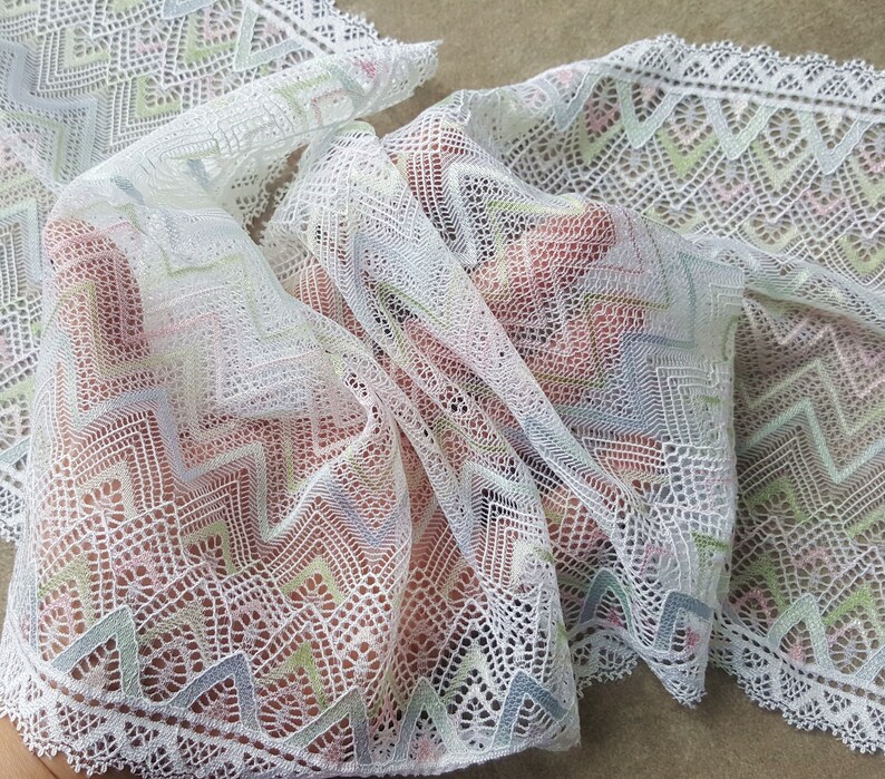Zig Zag Colorful Stretch Lace Apparel Intimate Lace Trim - Etsy