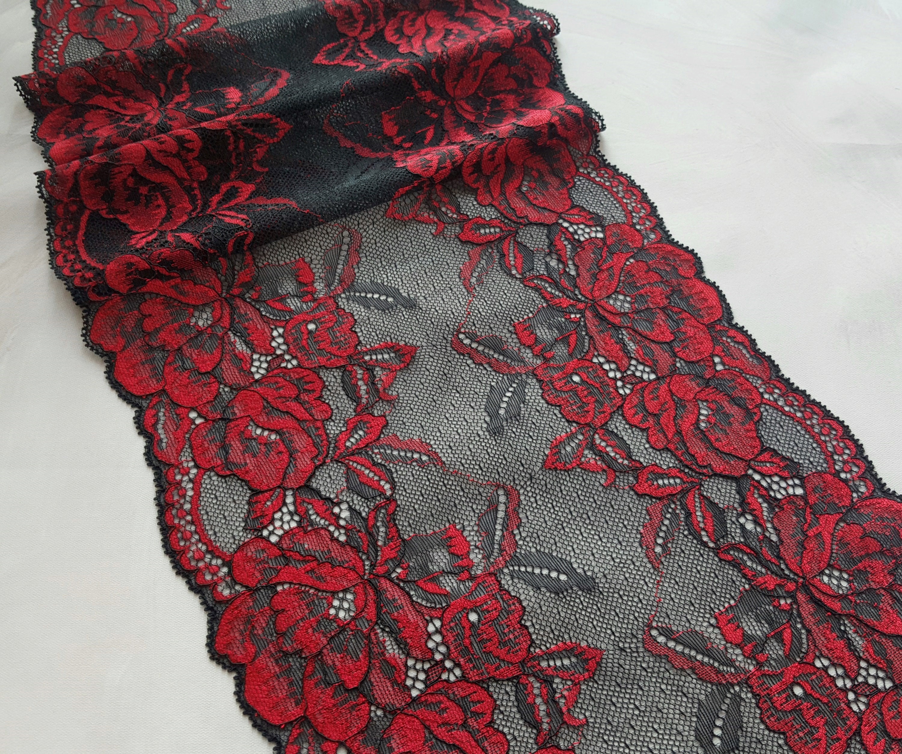 Black And Red Lace Ribbon
