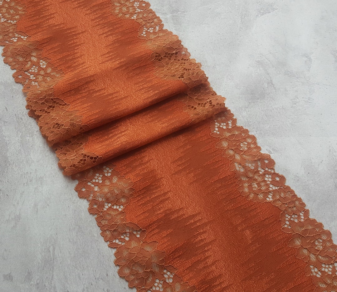 Red Fox Stretch Lace Trim, Elastic Lace, French Lace, Width 23.7 Cm / 6 ...