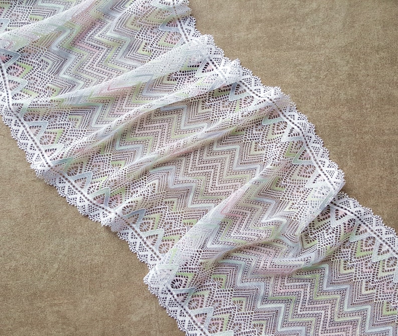 Zig Zag Colorful Stretch Lace Apparel Intimate Lace Trim | Etsy