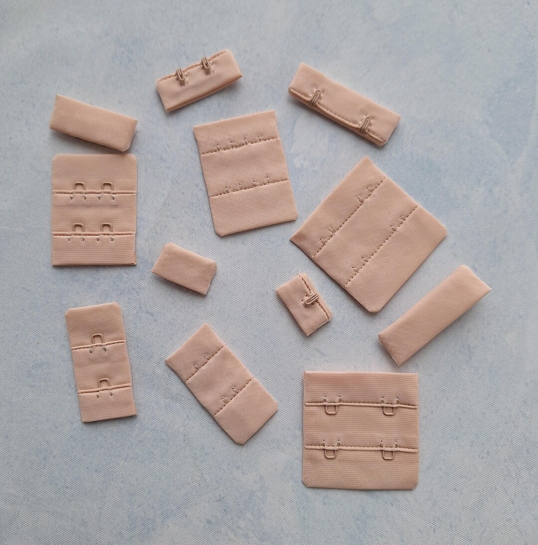 Peach Bra Making Hook and Eye Closures, Lingerie Making Supply, 2x2 ...