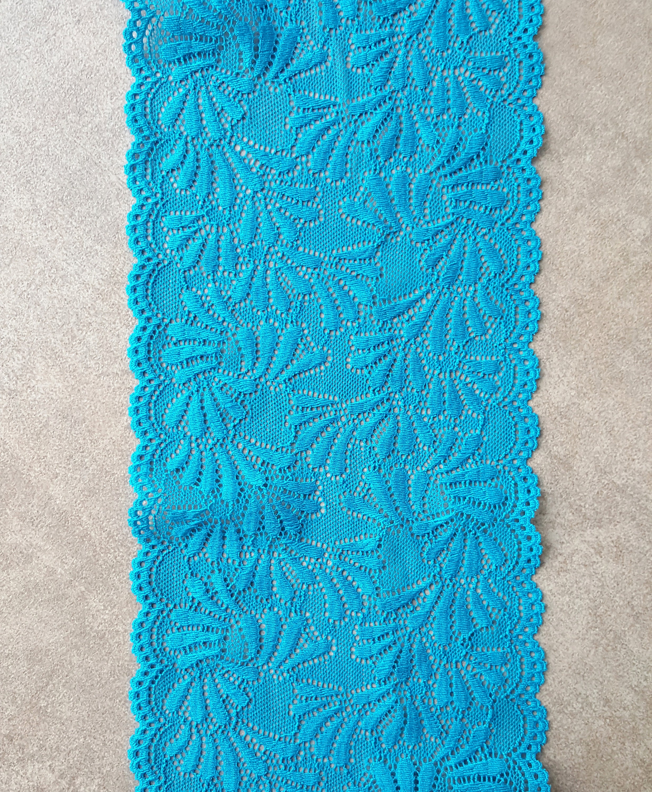 Dark Cyan Stretch Lace Trim Bra Making Lingerie Lace Wide | Etsy